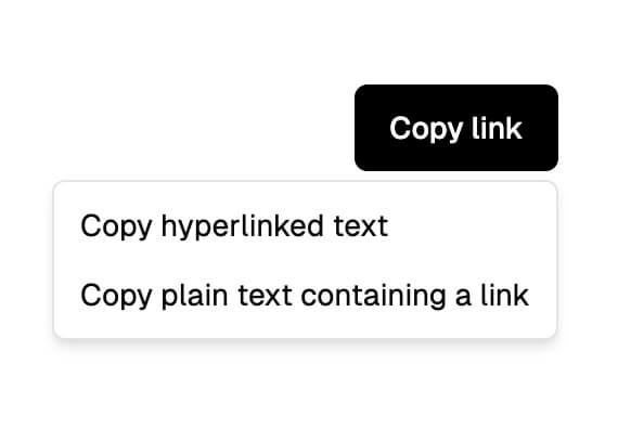 Copying Hypertext With A Plain Text Fallback